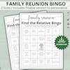 Family Reunion Bingo Game Printable, Family Reunion Games, Find Someone ...