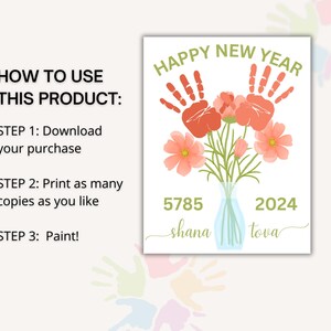 Rosh Hashanah Handprint Art, Shana Tova, Rosh Hashanah Activity for ...