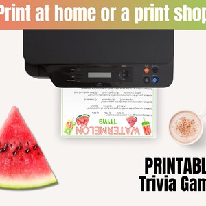 Watermelon Trivia Game, Spring Trivia Game, Summer Birthday Party Game ...