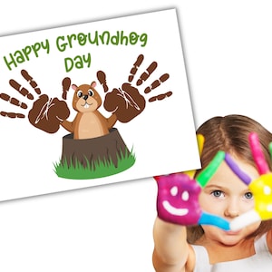 Groundhog Day Handprint Craft,handprint Keepsake, Daycare Activity ...