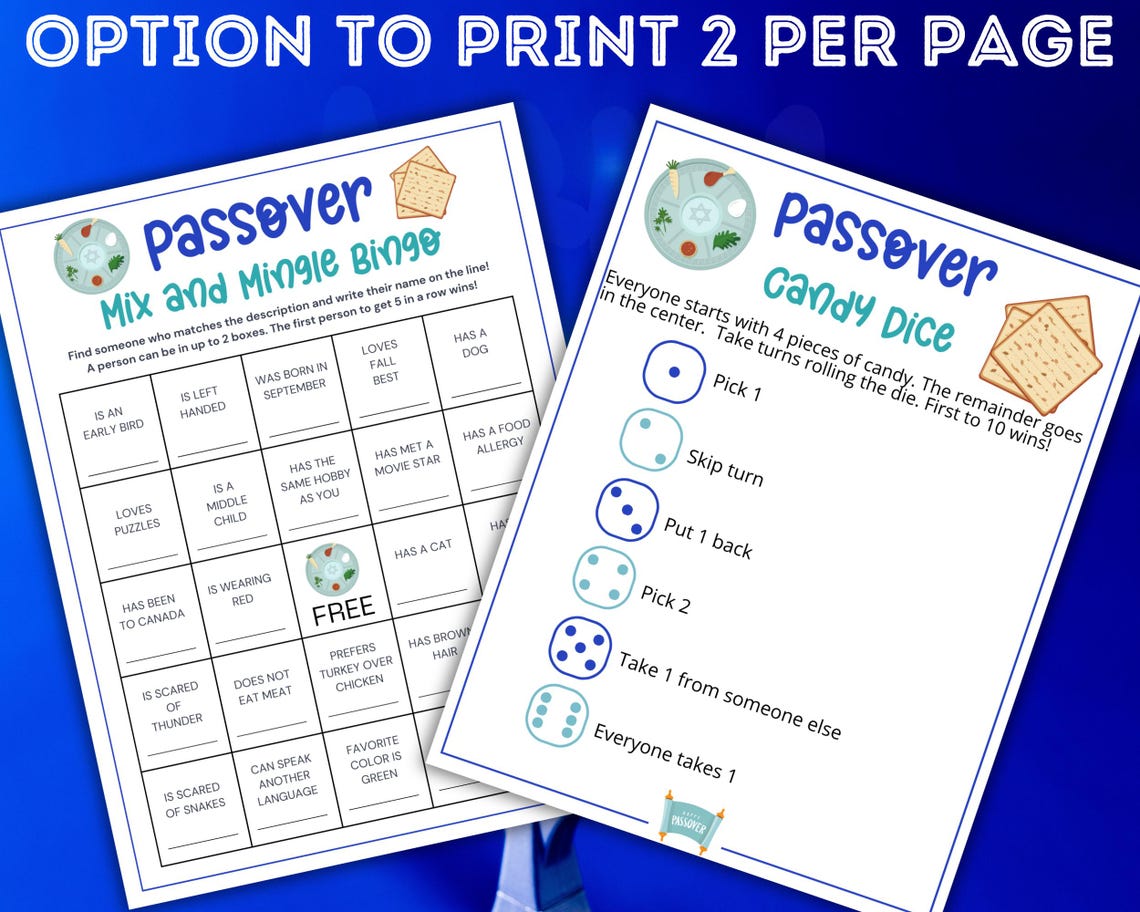 Passover Game Bundle, Jewish Games, Passover Holiday, Passover Games ...