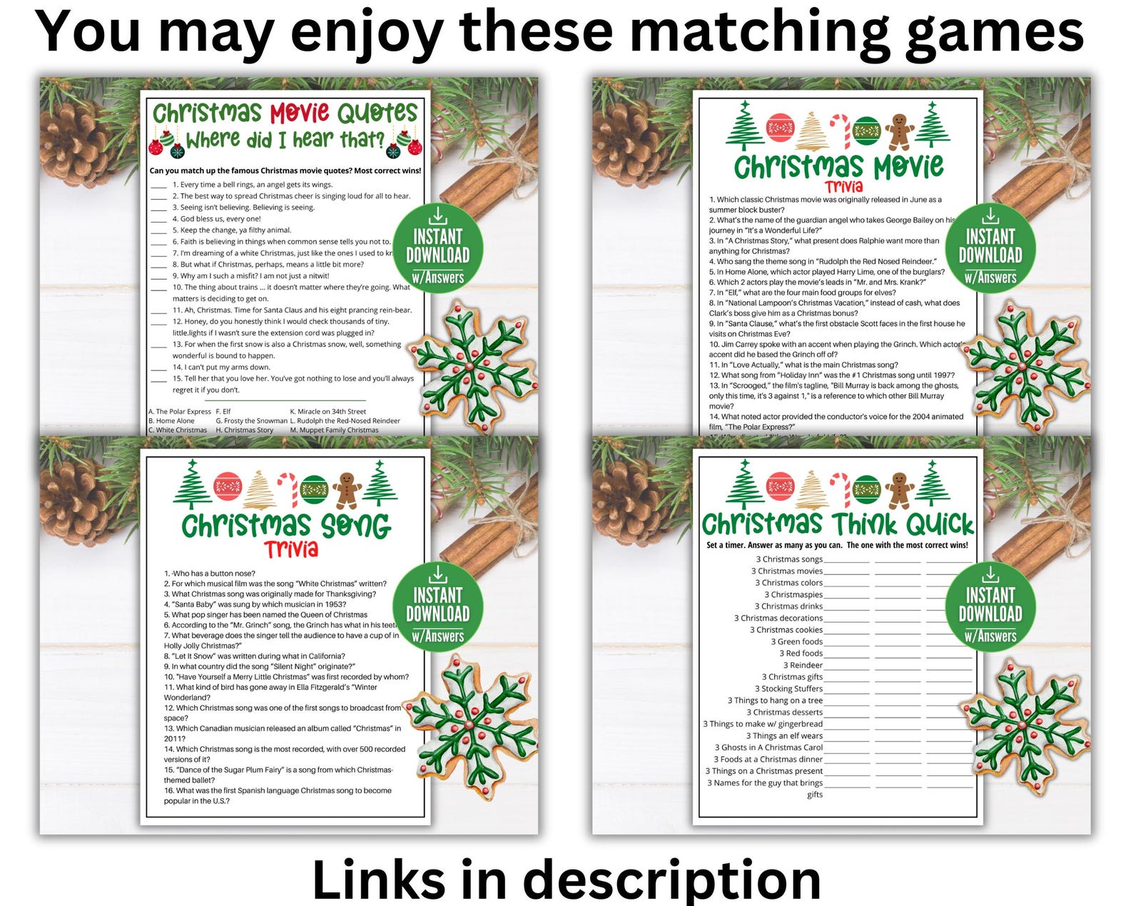 Christmas What is Santa Thinking Game, Office Party Activity, Office ...
