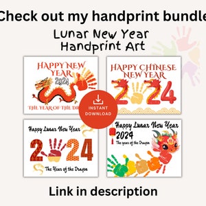 Lunar New Year Handprint Craft, Chinese New Year Handprint Art, Year of ...