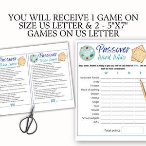 Passover Game Bundle, Jewish Games, Passover Holiday, Passover Games ...