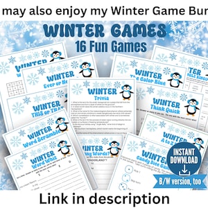 January Trivia Game, Winter Season Game, Holiday Party Game, Monthly ...