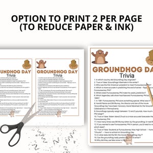 Groundhog Day Trivia, Printable Groundhog Day Game for Kids, Classroom ...