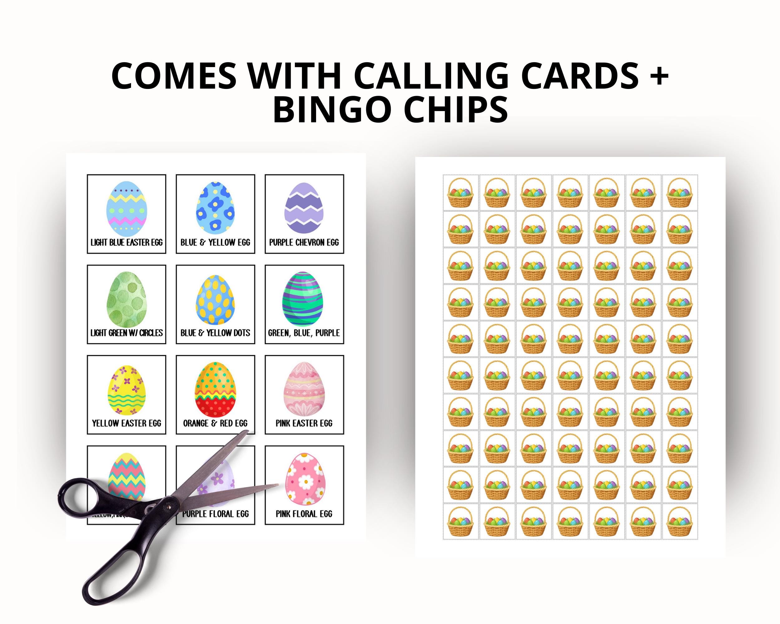 Easter Egg Bingo Game, Kids Easter Celebration, Christian Egg Hunt ...