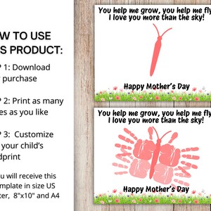 Butterfly Handprint Craft, Mother's Day Handprint Art,spring Summer ...