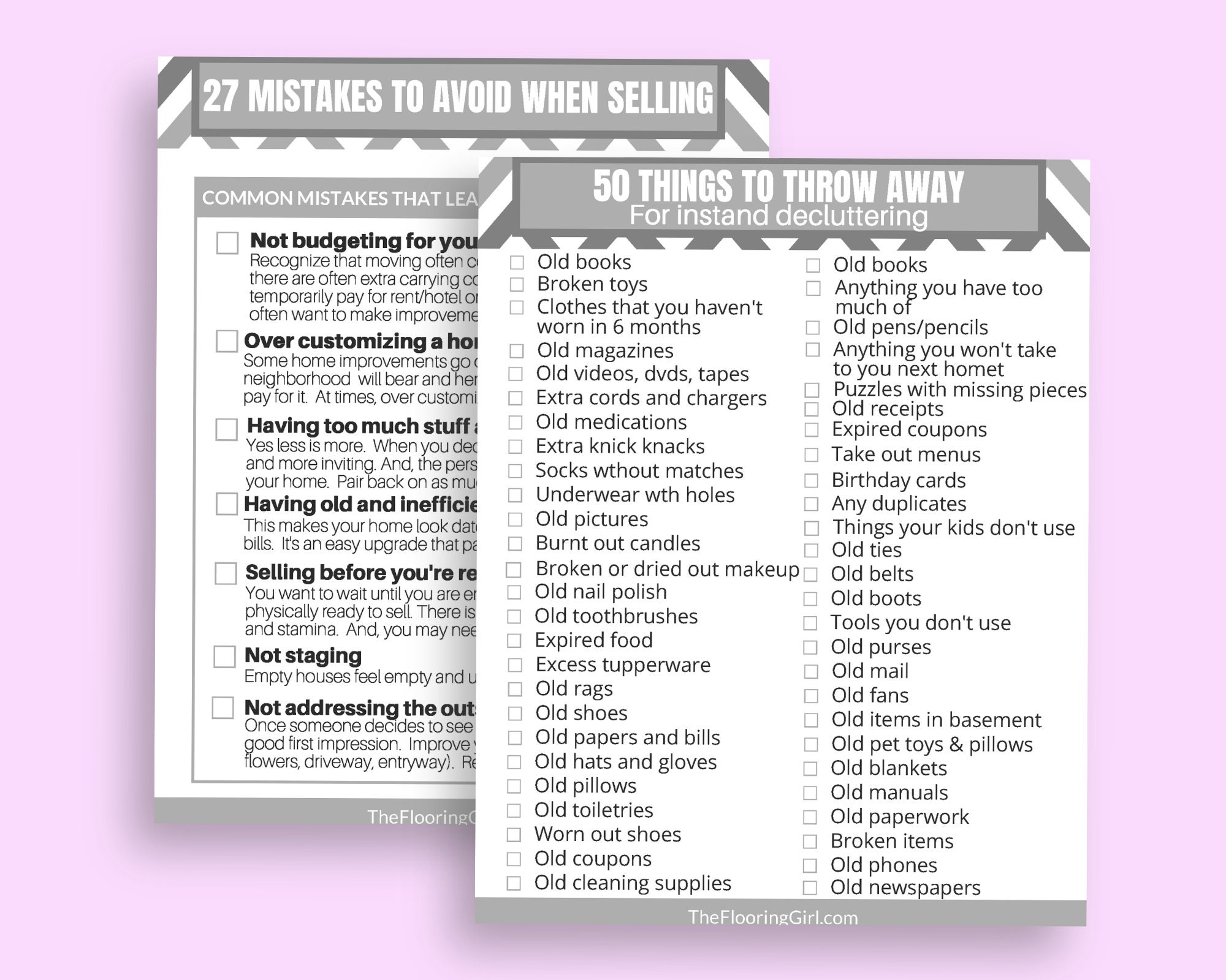 Home for Sale Planner, Home Listing Checklist, Real Estate Agent, Home ...