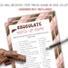 Chocolate Match Game, Chocolate Party Quiz Game, Sleepover Game, Family ...