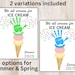 Ice Cream Handprint Craft for Kids, Summer Craft, Handprint Art ...