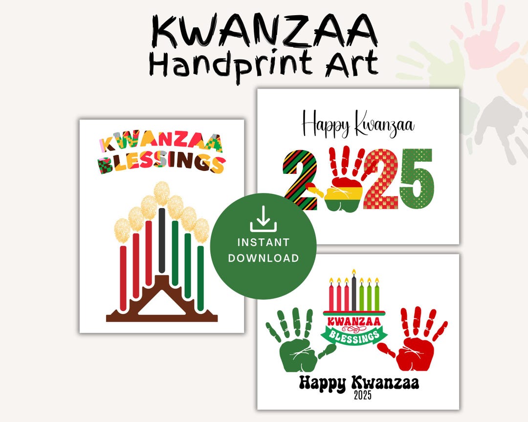 Kwanzaa Handprint Craft Bundle, Handprint Keepsake,daycare Activity ...