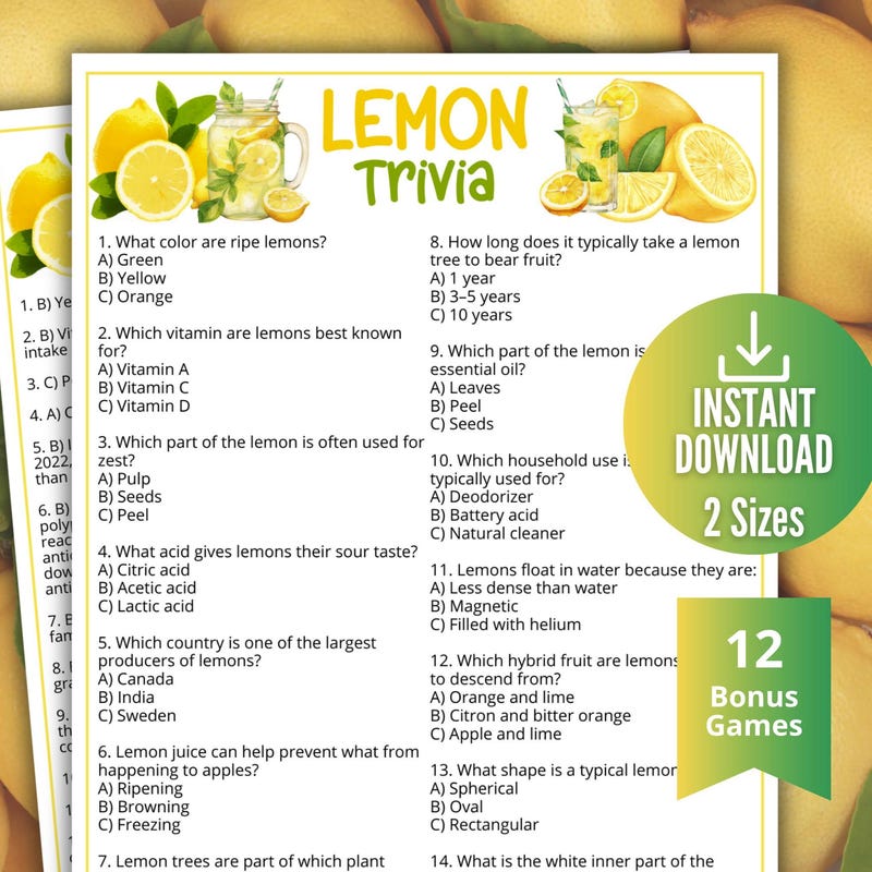 Kids Party Favors Lemon - Etsy