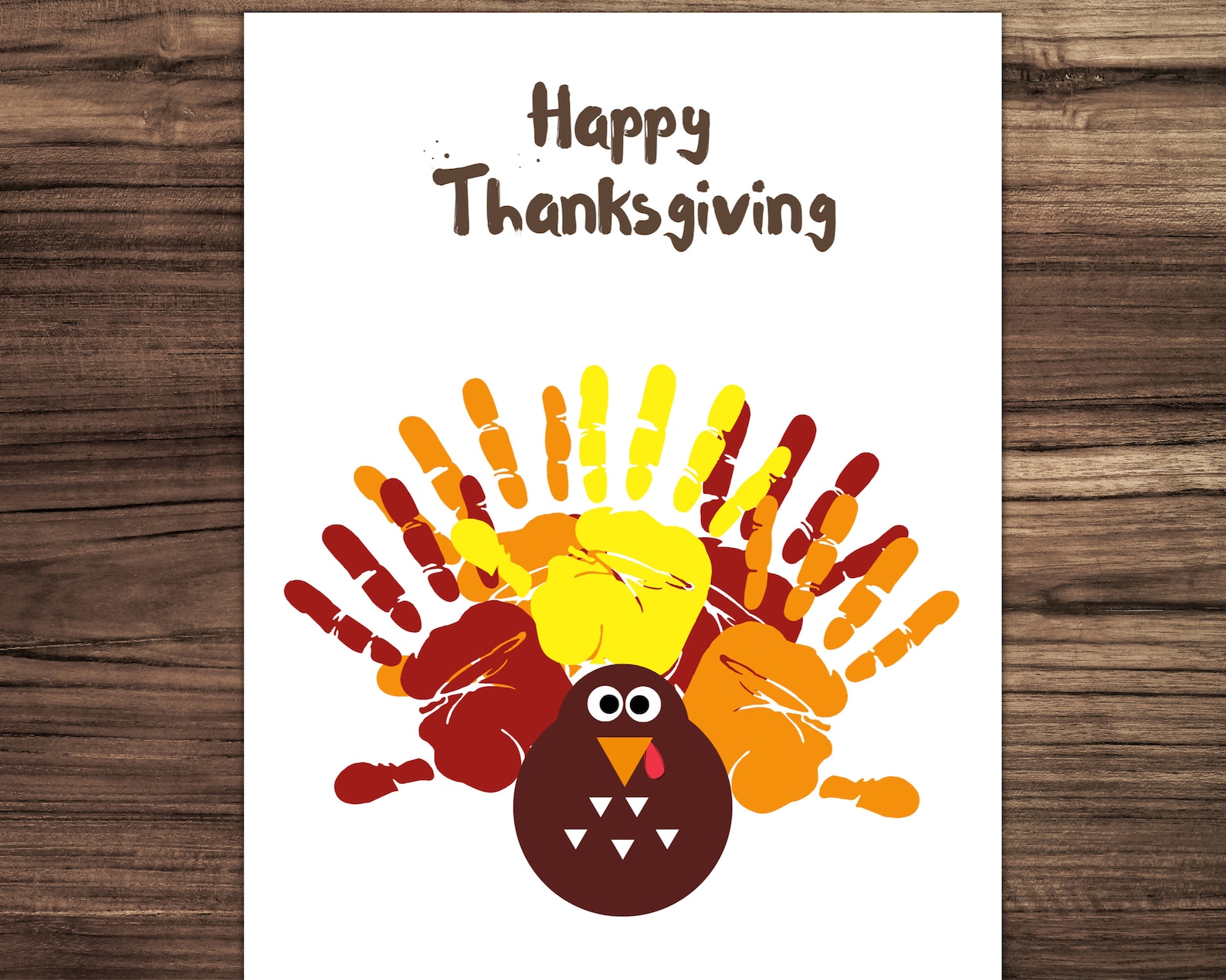 Thanksgiving Handprint Art Fall Handprint Craft Turkey Kid - Etsy