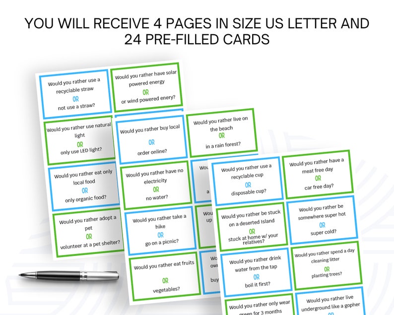 Earth Day Would You Rather Game Earth Day Activity Classroom - Etsy