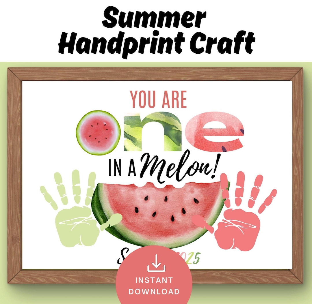 Watermelon Handprint Craft for Kids, Summer Craft, Handprint Art ...