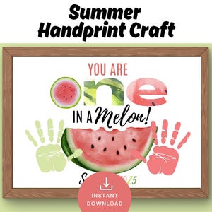 Watermelon Handprint Craft for Kids, Summer Craft, Handprint Art ...