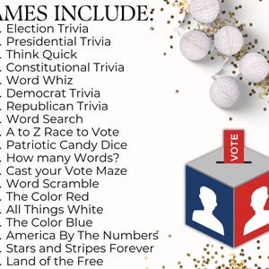 Election Trivia Game Bundle, Presidential Electoral College Game,us ...