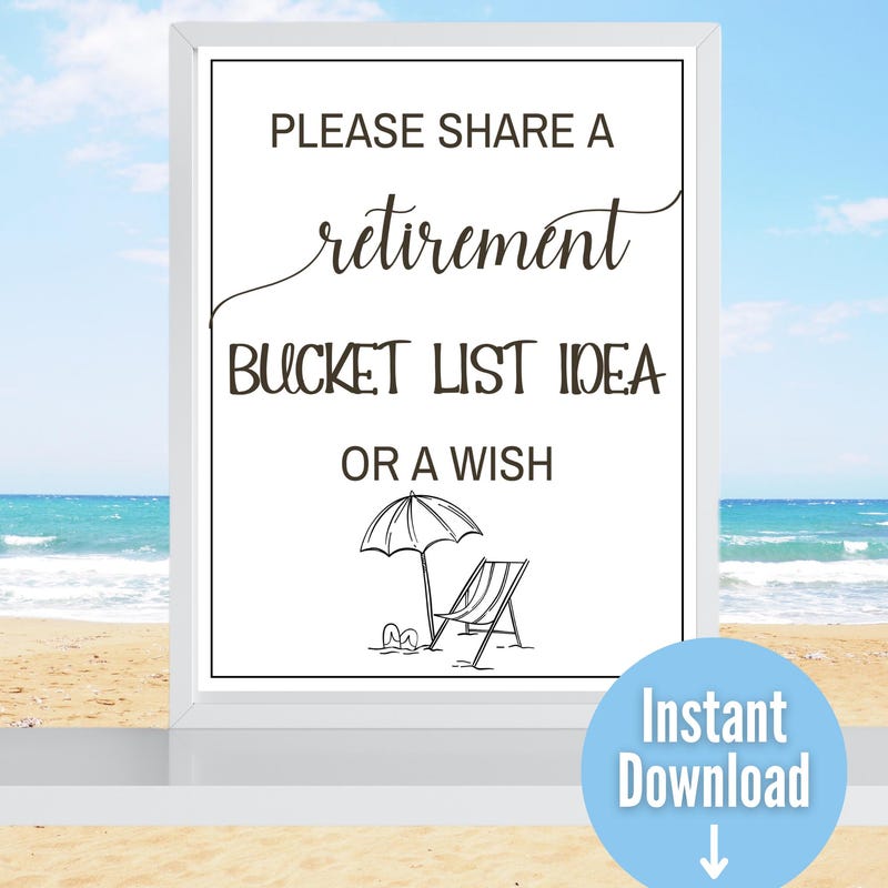 Retirement Bucket List - Etsy