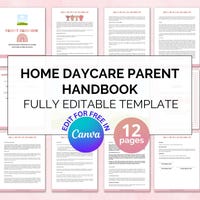 Daycare Parent Handbook, Childcare Enrollment Forms, Daycare Policies ...