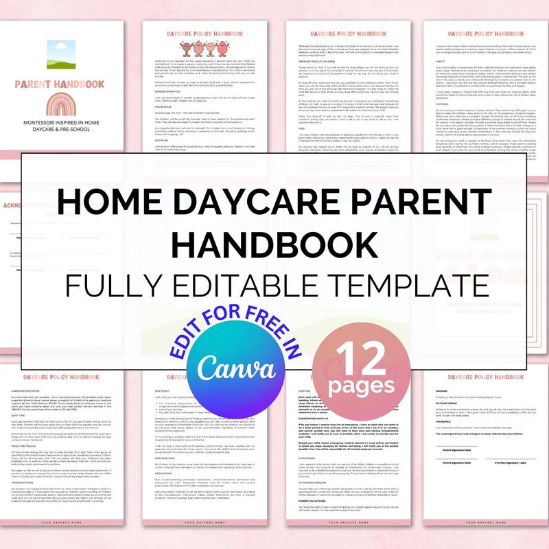 Daycare Contract Simple - Etsy