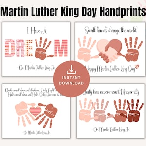 Martin Luther King Day Handprint Craft, MLK Day Handprint Art Bundle ...