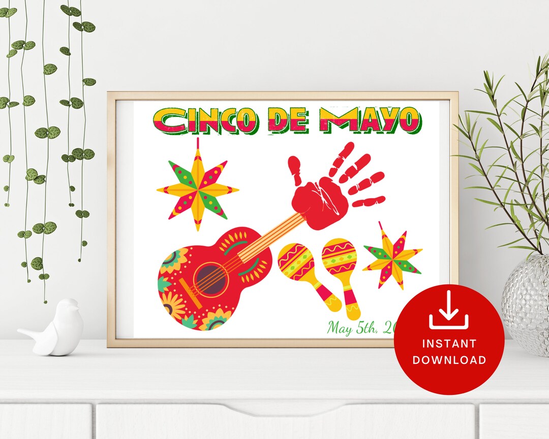 Cinco De Mayo Handprint Craft, Mexican Victory Handprint Art, Mexican ...