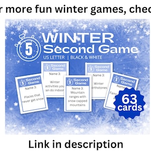 January Trivia Game, Winter Season Game, Holiday Party Game, Monthly ...