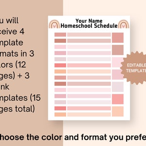 EDITABLE Daily Homeschool Schedule, Childcare Daily Routine, Daily ...