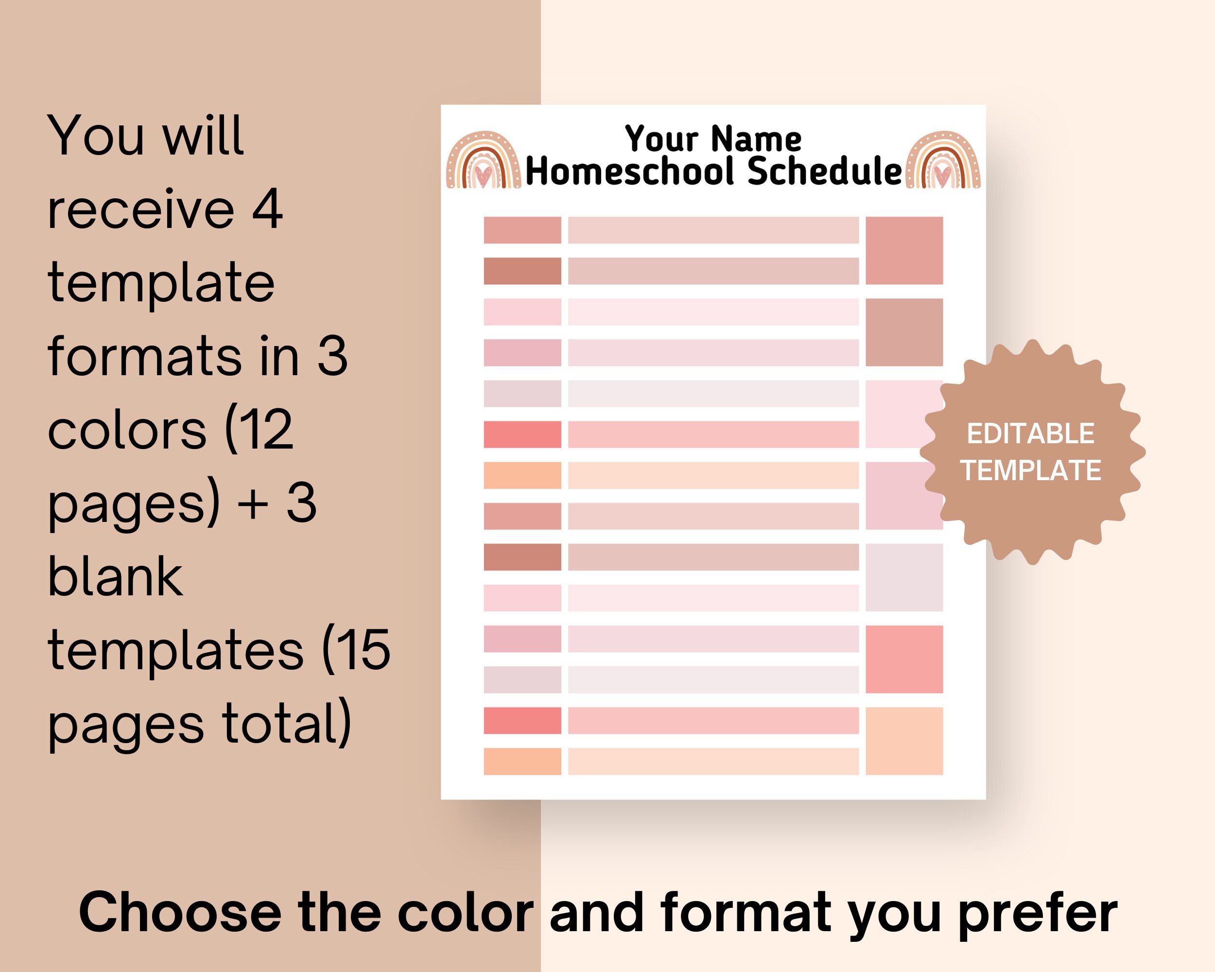 EDITABLE Daily Homeschool Schedule, Childcare Daily Routine, Daily ...