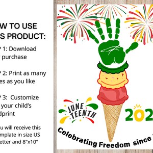 Juneteenth Handprint Art, Freedom Activity, Handprint Art, Handprint ...