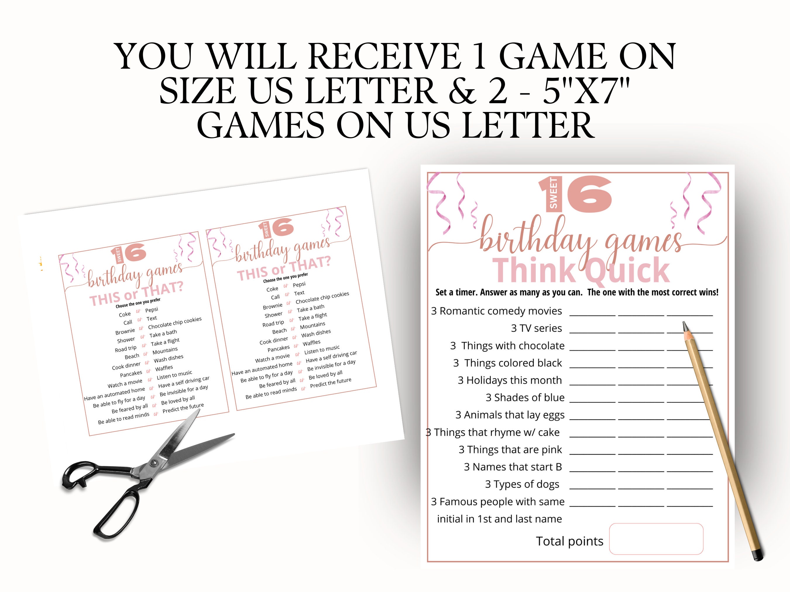 Sweet 16 Birthday Games, 16th Birthday Party Games, Born in 2010 Game ...