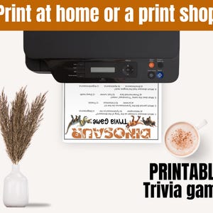 Dinosaur Trivia Game, Printable Dinosaur Game for Kids & Adults, Paleontology Birthday Activity ...