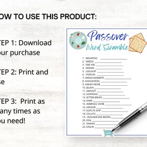 Passover Word Scramble, Jewish Games, Passover Holiday, Passover Games ...
