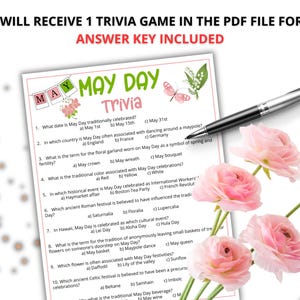 May Day Trivia Game, Printable May Day Game for the Family, Classroom ...