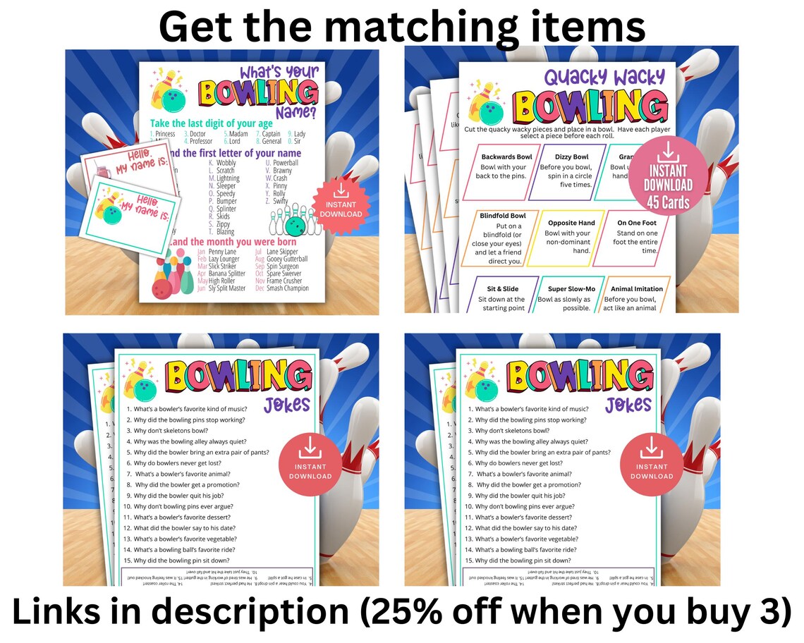 Bowling Trivia Game, Sports Team Trivia, Office Party Activity, Bowling ...