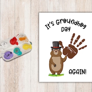 Groundhog Day Handprint Craft,handprint Keepsake, Daycare Activity ...