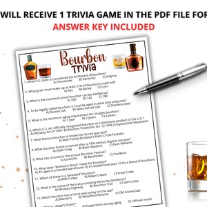 Bourbon Trivia Game, Printable Kentucky Race Drink Party Game for ...