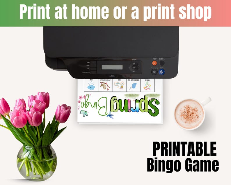 Spring Bingo Game, Kid Bingo Card Party Games, Baby Shower Games,march ...