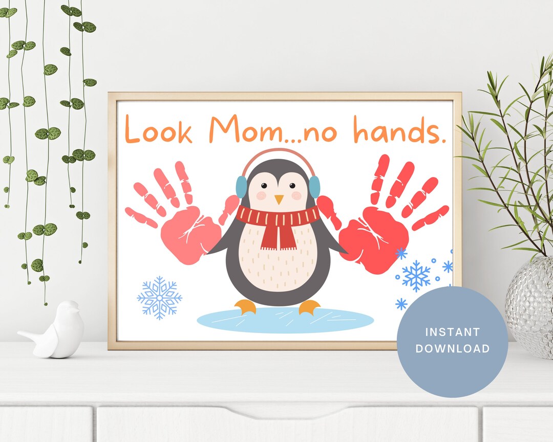 Winter Handprint Craft Handprint Craft Keepsake Printable - Etsy
