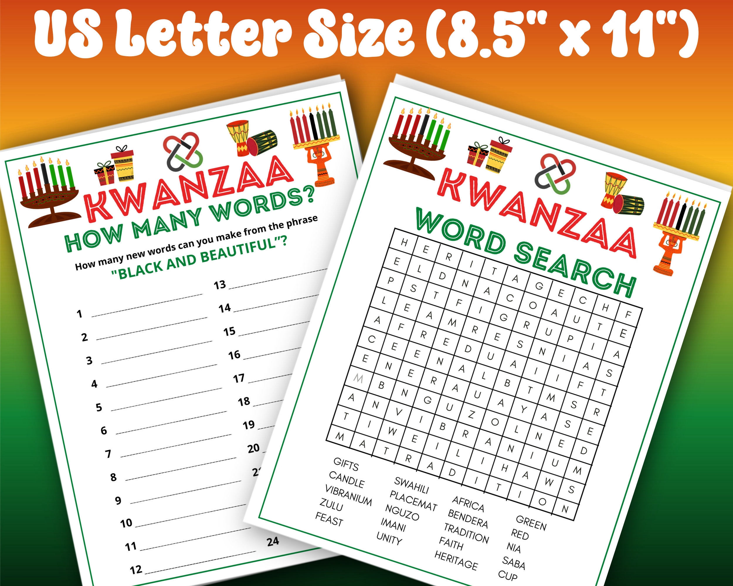 Kwanzaa Game Bundle, Kwanzaa Party Games, Kwanzaa Holiday Trivia ...
