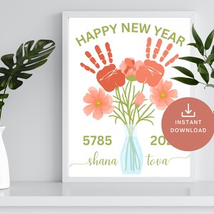 Rosh Hashanah Handprint Art, Shana Tova, Rosh Hashanah Activity for ...