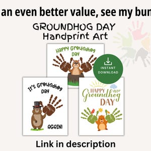Groundhog Day Handprint Craft,handprint Keepsake, Daycare Activity ...