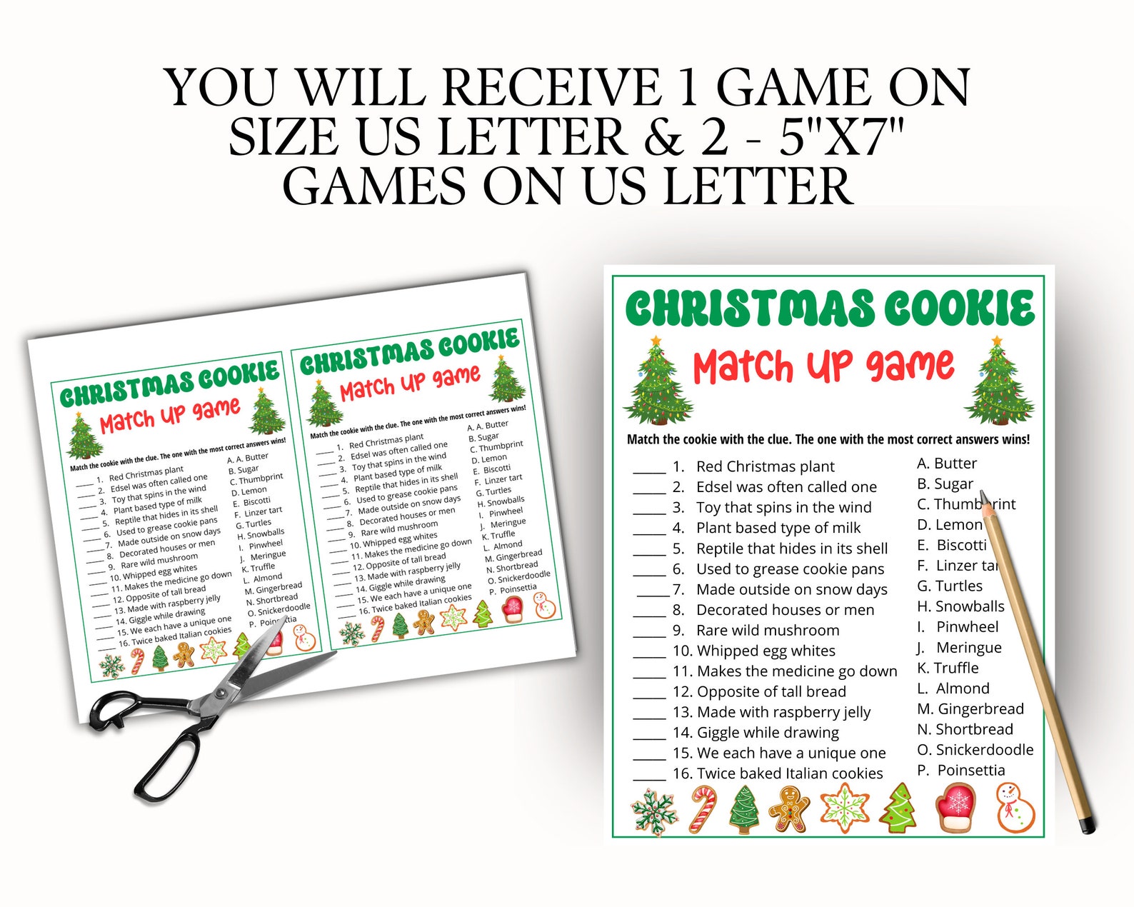 Christmas Cookie Game, Xmas Cookie Game, Christmas Party Game ...