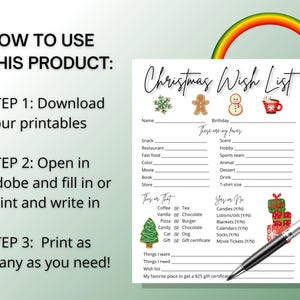 Christmas Wish List, Coworker Secret Santa Questions Printable, All ...
