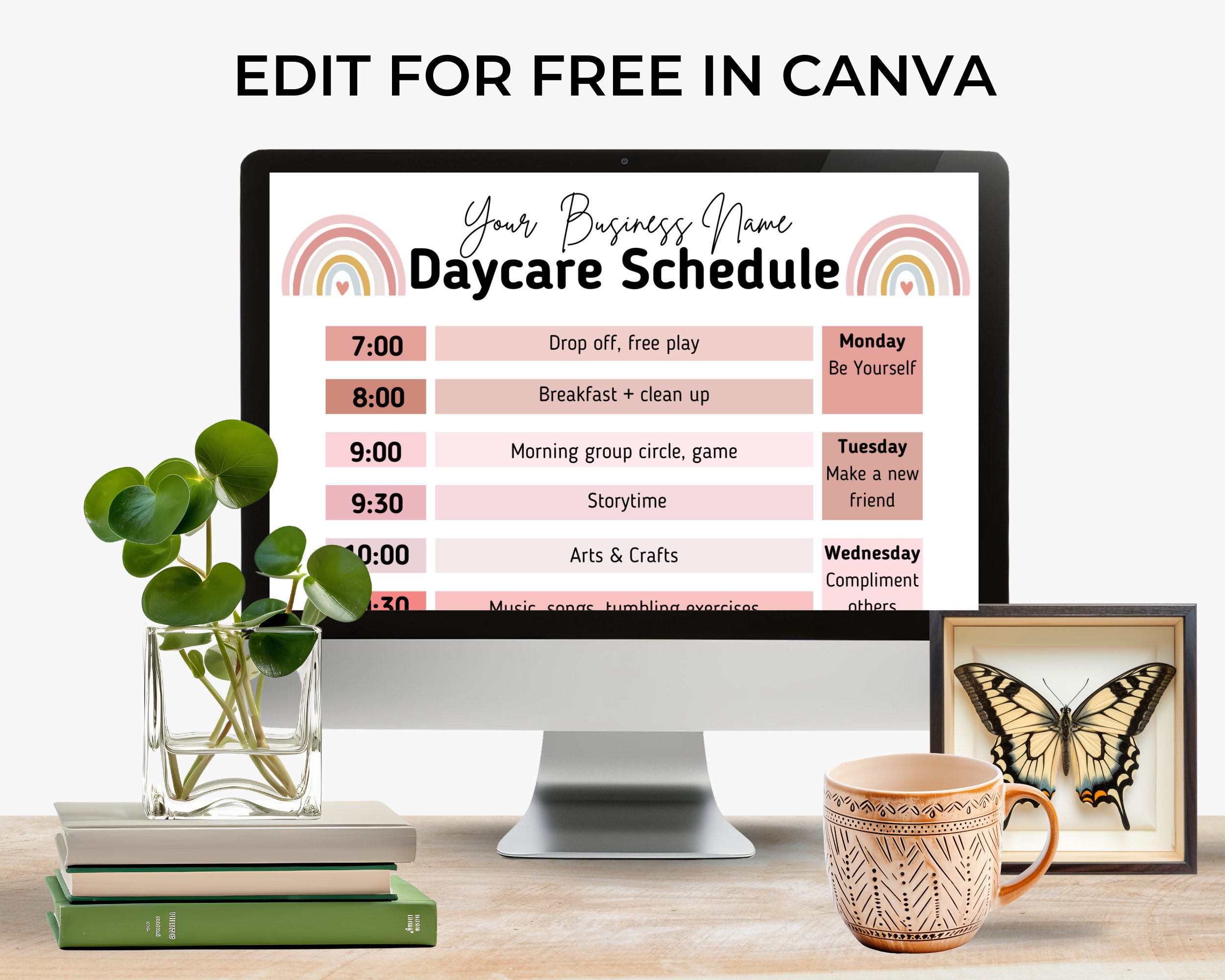 EDITABLE Daily Daycare Schedule, Childcare Daily Routine, Daily Routine ...
