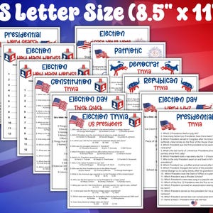 Election Trivia Game Bundle, Presidential Electoral College Game,us ...