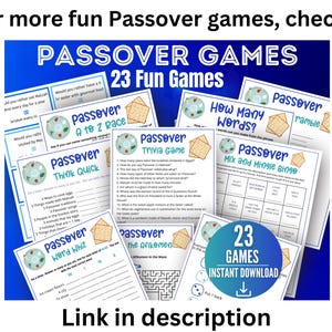 Passover 5 Second Game, Seder Activity for Kids and Adults, Passover ...
