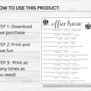 Office Trivia Team Building Games, Coworker Activity,happy Hour Office ...