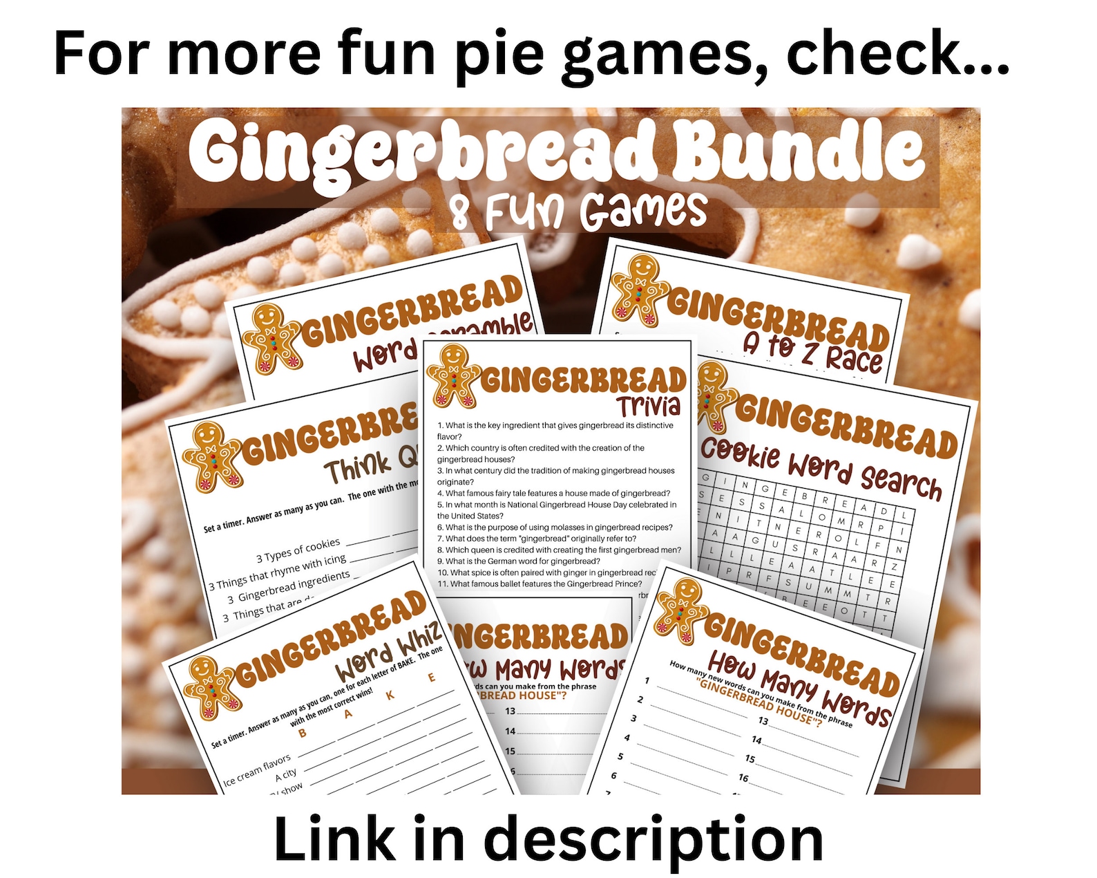 What's Your Gingerbread Name Game WITH NAMETAGS + SIGN, Gingerbread ...